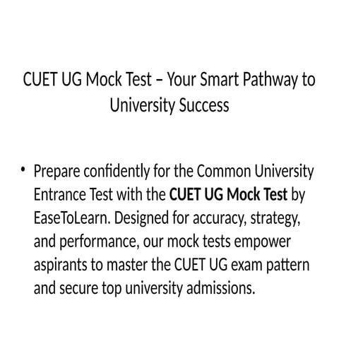 Excel in Fashion Design with Online NIFT Entrance Exam Mock Test | PPTX