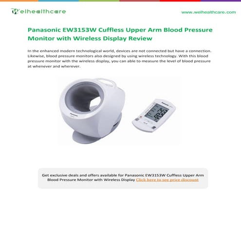 Cuffless Blood Pressure Monitor Review | PDF