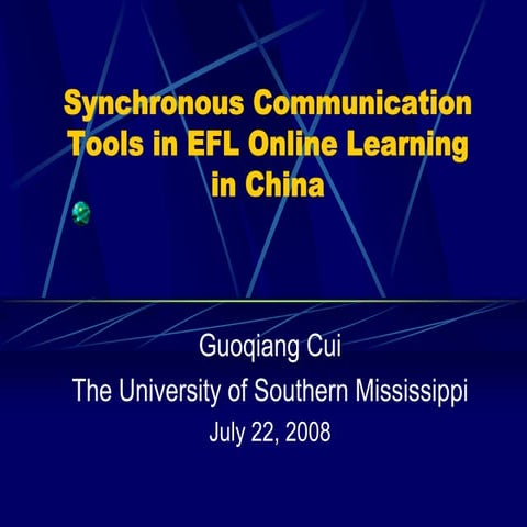 Synchronous Communication Tools in EFL Online Learning in China | PDF