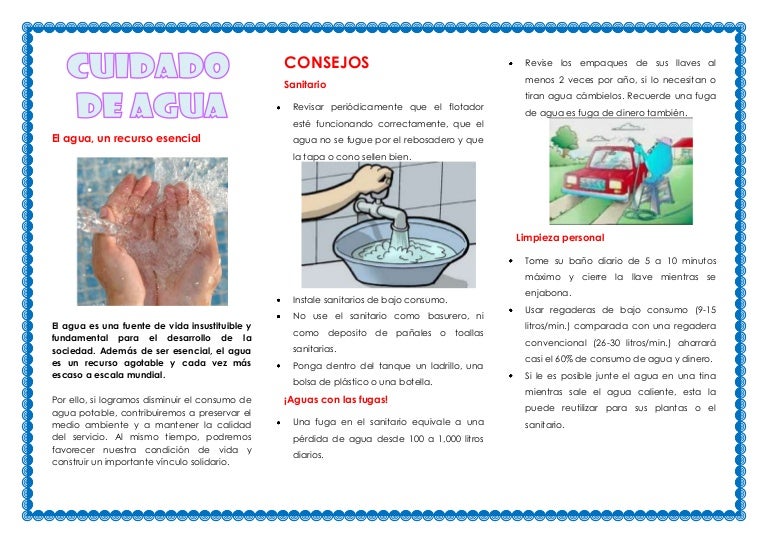 cuidado del agua triptico cuidado del agua triptico