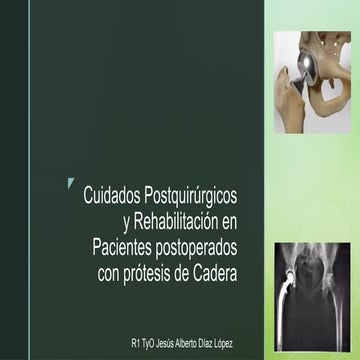 CUIDADOS POST OPERATORIOS ARTROPLASTIA DE RODILLA | PPTX