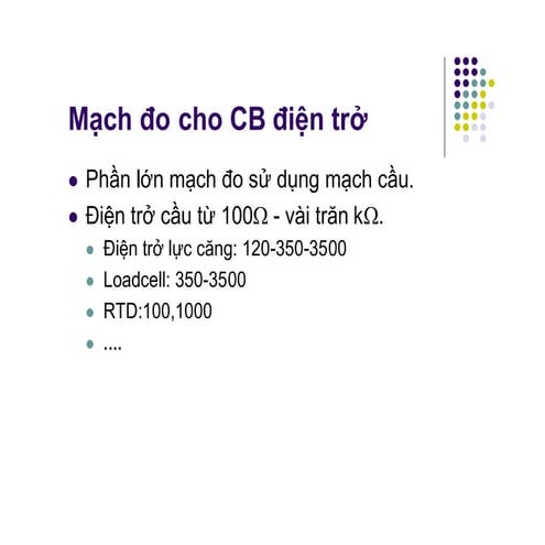 Mach do cho cam bien cau dien tro - Ky thuat do luong | PDF