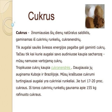 Cukrus | PPTX