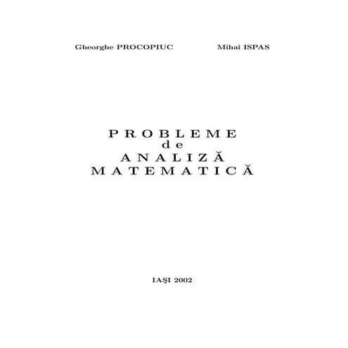 Analiza matematica | PDF