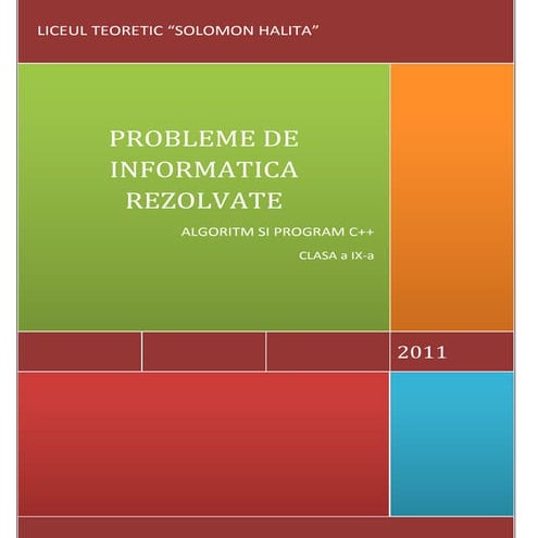 CULEGERE INFORMATICA cu probleme rezolvate | PDF
