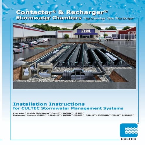 Installation Instructions for CULTEC Stormwater Management Systems | PDF