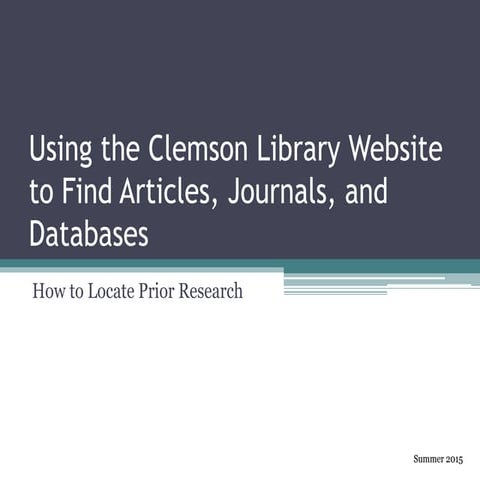 How to Find Articles Journals and Databases | PPT