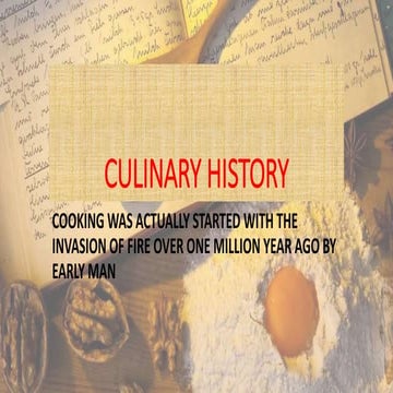 Culinary history | PPT