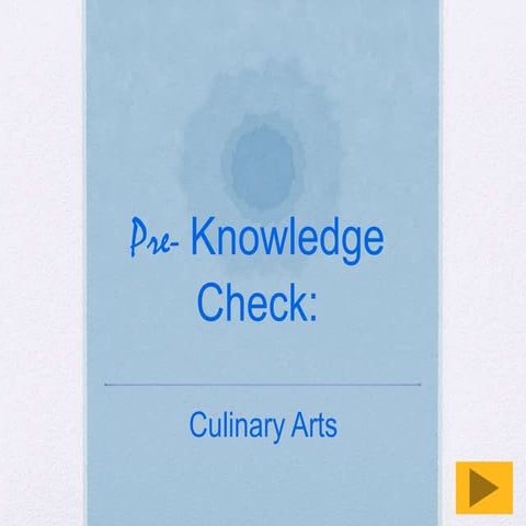 Culinary Knowledge Check | PPTX