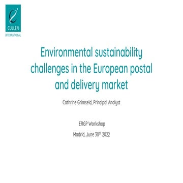 Environmental sustainability challenges in the Europeanpostal and ...