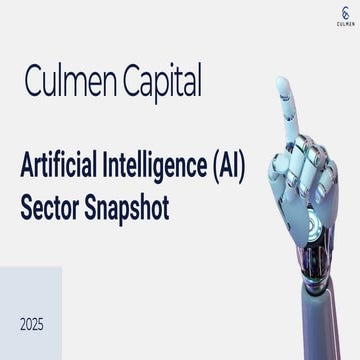 Culmen Capital Artificial Intelligence Trends | PDF