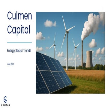 Culmen Capital Energy Sector Investment Trends | PDF