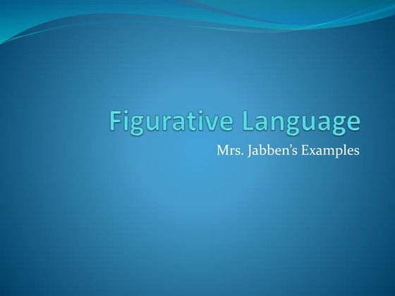 Figurative Language Presentation | PPT