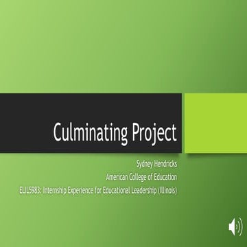 Culminating Project | PPTX