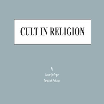 Cult.pptx | Christianity | Religion & Spirituality