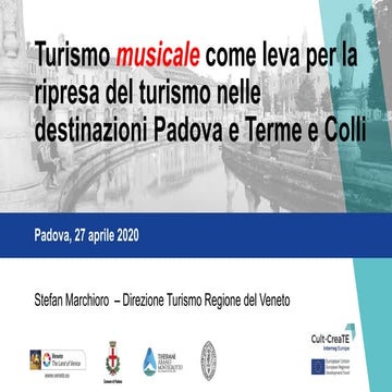 CultCreaTe - Turismo musicale | Stefan Marchioro | PDF