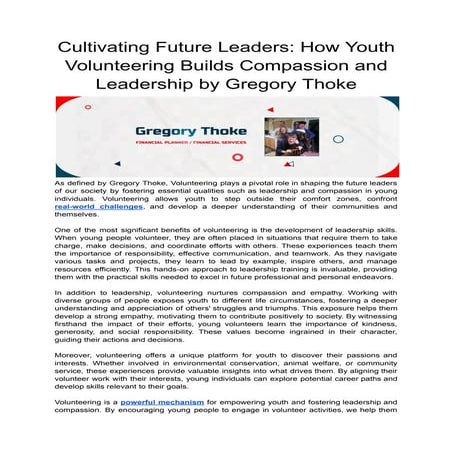Cultivating Future Leaders_ How Youth Volunteering Builds Compassion ...
