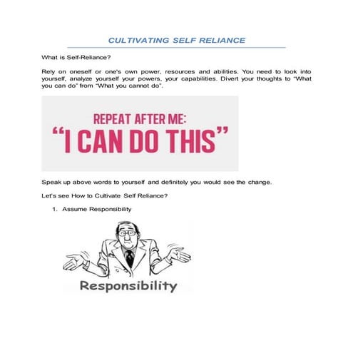 Cultivating selfreliance | DOCX