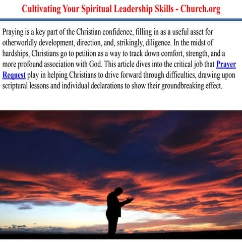 Cultivating Your Spiritual Leadership Skills - Church.org