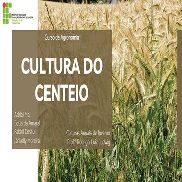 CULTURA DO CENTEIO | PDF