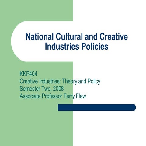 Cultural Policy Lecture | PPT