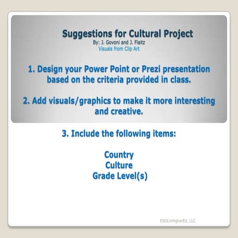 Cultural Project Description | PPTX