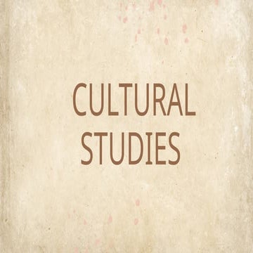 Cultural Studies PowerPoint Presentation.pptx