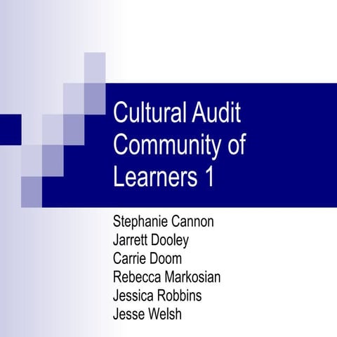 Cultural Audit of CCSD | PPT