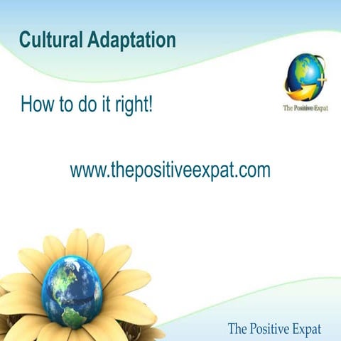 Cultural Adaptation by The Positive Expat | PPTX