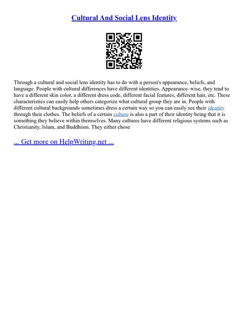 identity-work slideshow from COMM101 Intro to Comm | PPT