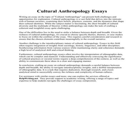 Cultural Anthropology Essays.pdf