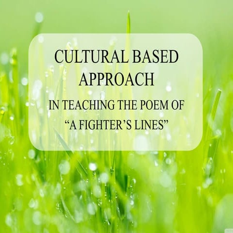 Cultural Based Approach | PPTX