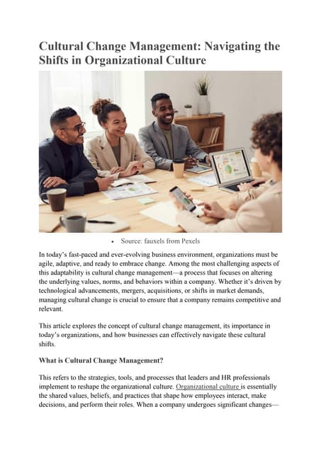 10 Principles of Leading Change Management | PDF