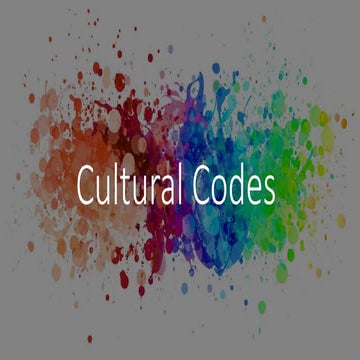 Cultural Codes Presentation - Media Studies | PPT
