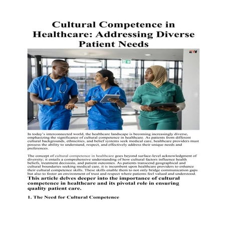 Cultural Competence in Healthcare.pdf | Healthcare Industry | Industries