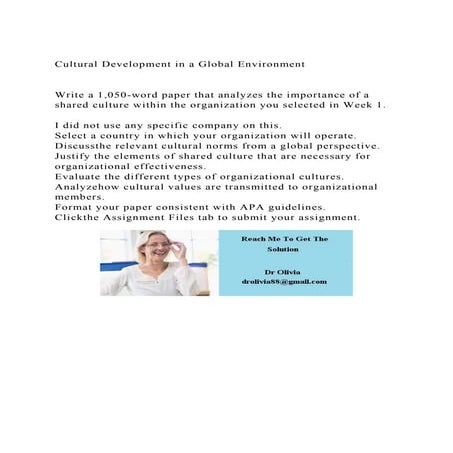 Cultural Development in a Global EnvironmentWrite a 1,050-wo.docx