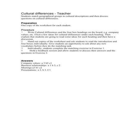 Cultural differences countries | PDF