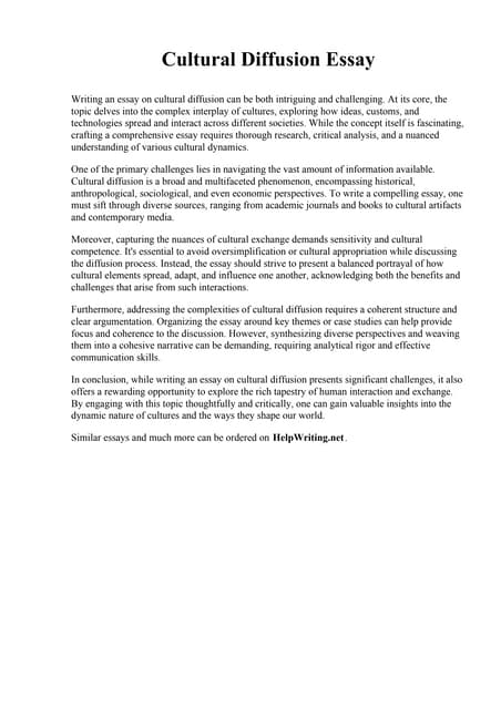 Cultural Assimilation Essay | PDF | Education