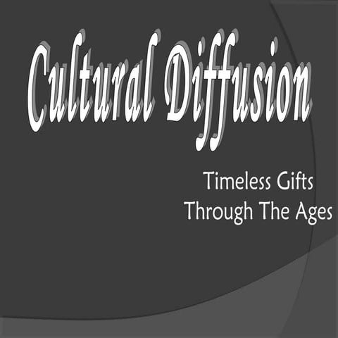 Cultural diffusion unit overview | PPT