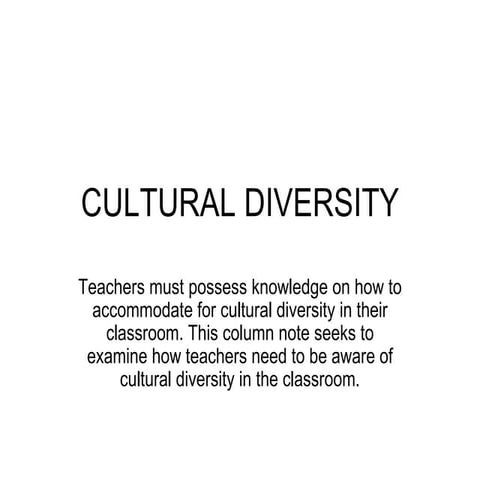 Cultural diversity | PPT