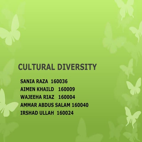 Cultural diversity ( Business communication) | PPTX