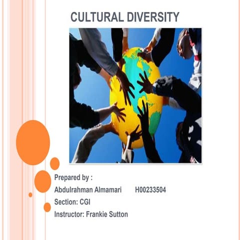 Cultural diversity project | PPT
