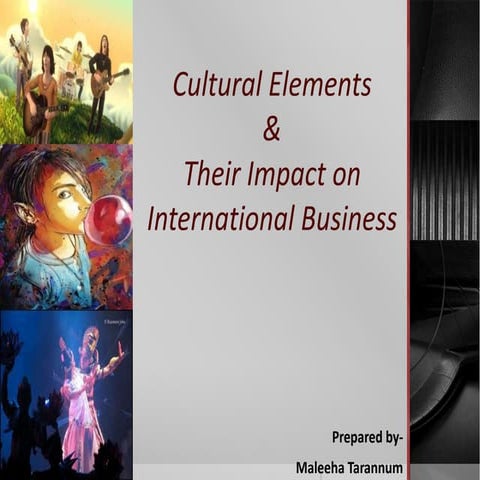 Cultural Elements & Their Impact on International Business | PPTX