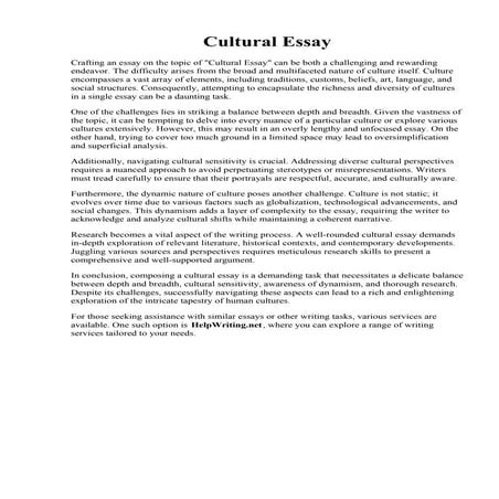 Cultural Essay. Cultural Identity Essay - Shania Fryar February 21 ...