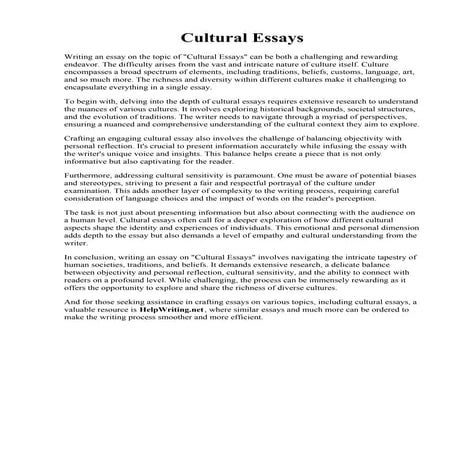 Cultural Essays.pdf | Geology | Science