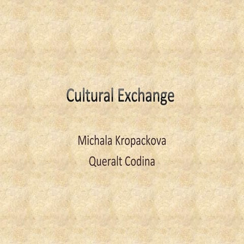 Cultural exchange | PPTX