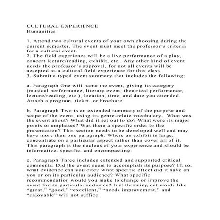 Signature Assignment Virtual Field Trip Reflection Paper .docx