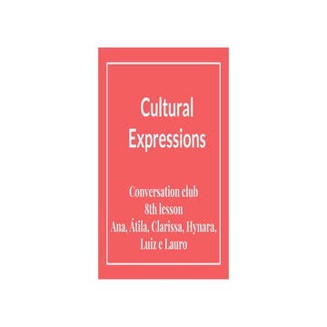 Cultural expressions - presentation | PDF