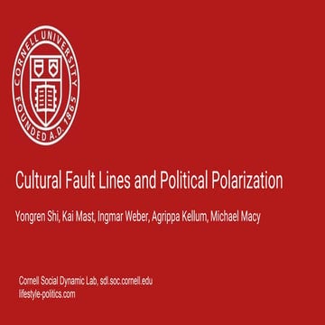 Cultural Fault Lines and Political Polarization | PPT