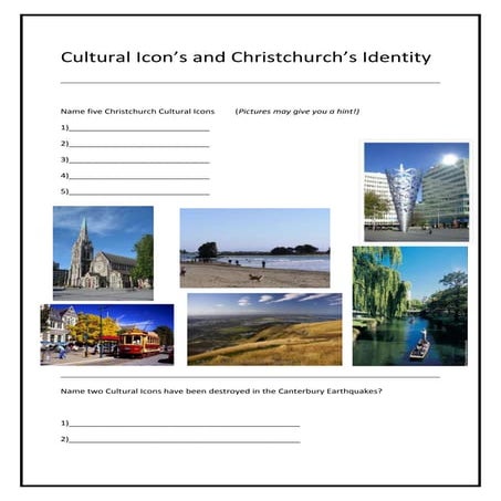 Cultural icon worksheet | DOCX